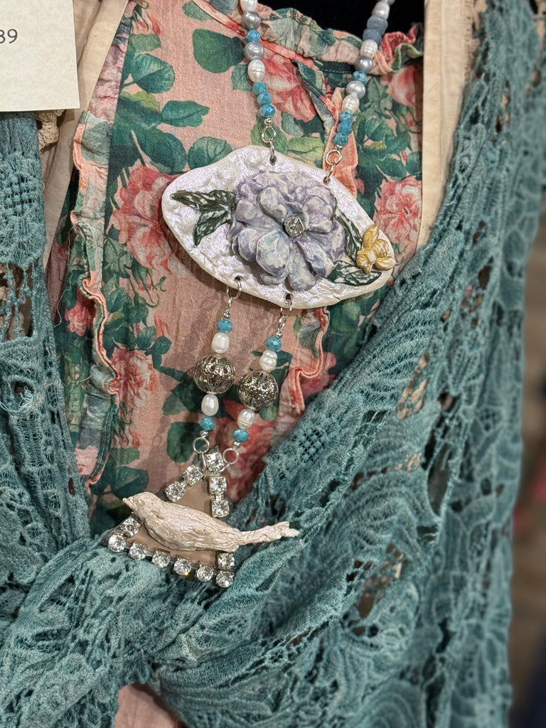 Meadow Muse Bloom Pendant by A Rare Bird – Poetry Tea Dollhouse